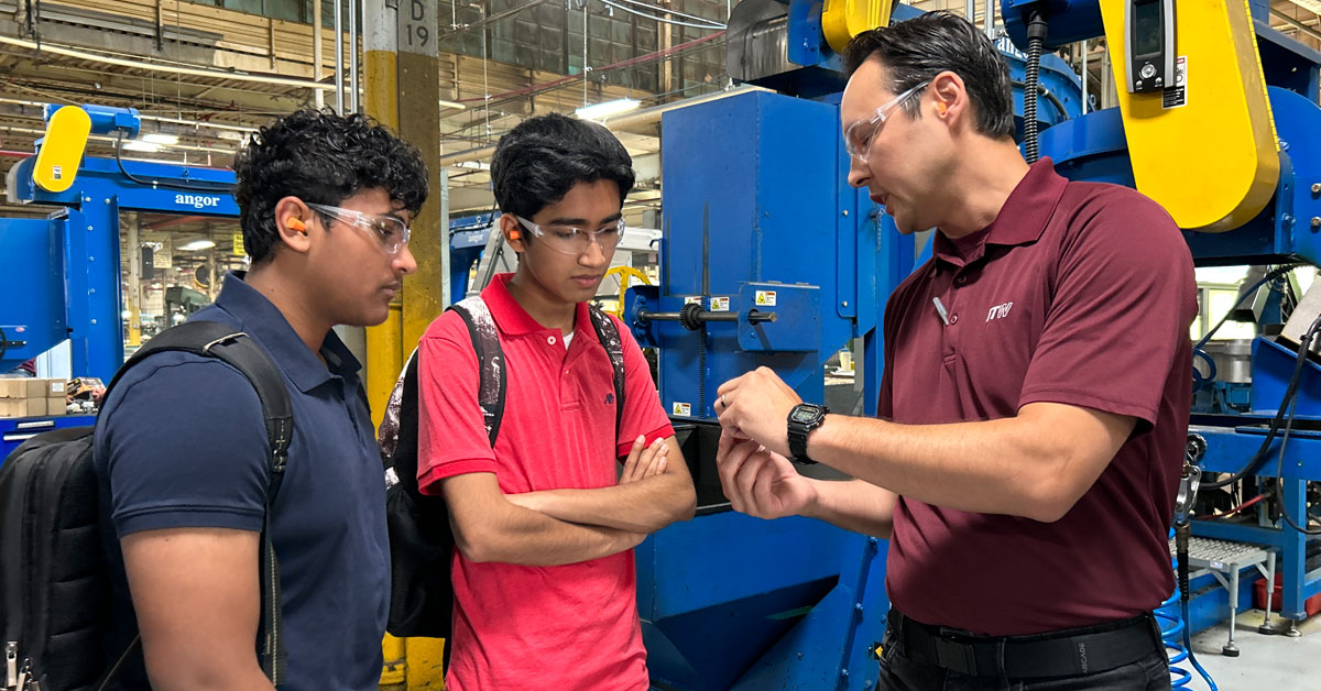 Interns Explore Careers in Large Equipment Maintenance, Manufacturing ...